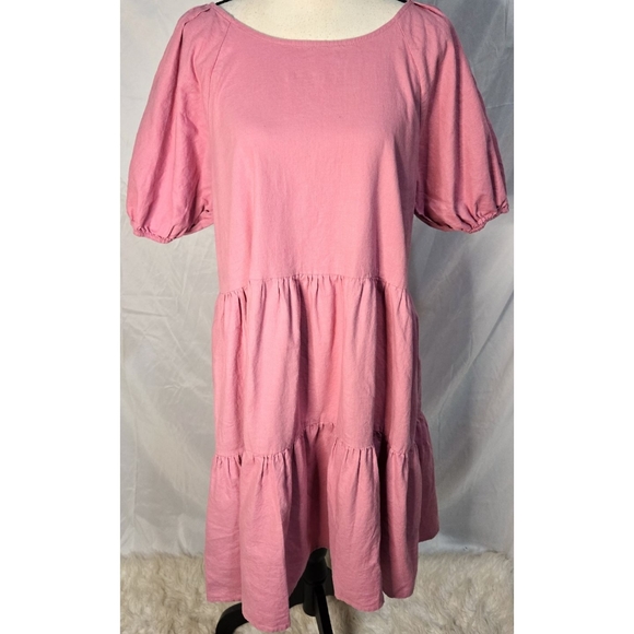 Modcloth | Dresses | Modcloth Princess Highway Pink Linen Blend Dress ...